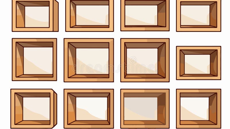 Boxes or Parcels in a House-Shaped Frame Stock Vector - Illustration of ...