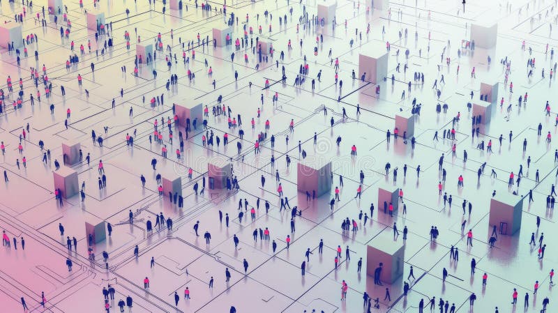 Boxes with People in Them AIG535 Stock Image - Image of concept ...