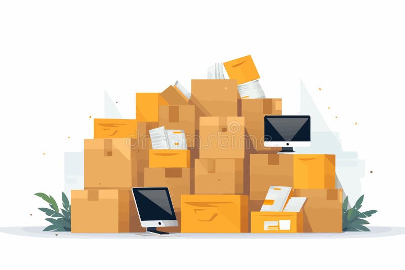 Pile Junk Boxes Stock Illustrations – 251 Pile Junk Boxes Stock ...