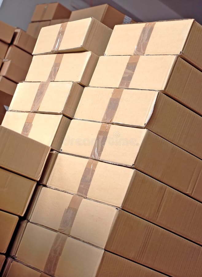Boxes piles stock image. Image of packing, geometric, cargo - 6783629