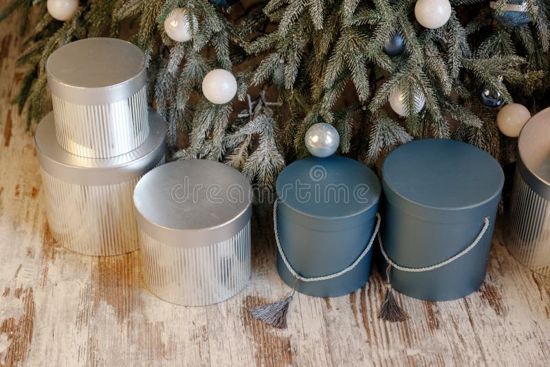 Boxes of Presents Under the Christmas Tree Stock Photo - Image of ...