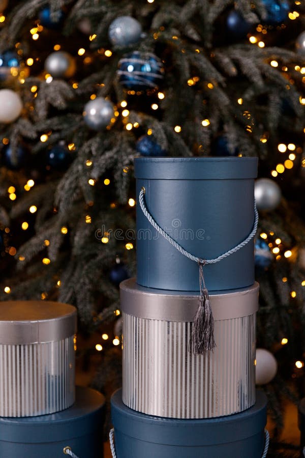 Boxes of Presents Under the Christmas Tree Stock Photo - Image of group ...