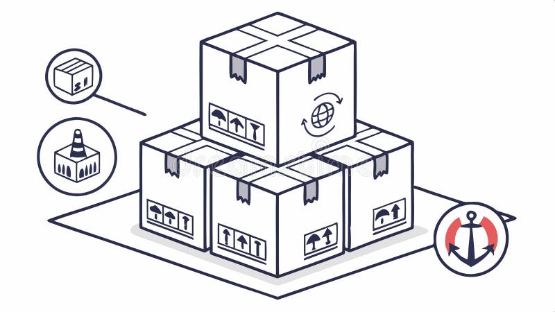 Boxes and Question Mark, Shipping Design for Delivery Issue Themes ...