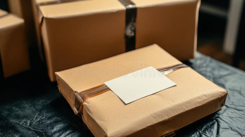 Boxes Ready for Shipping with Label, Package Delivery and Shipping ...