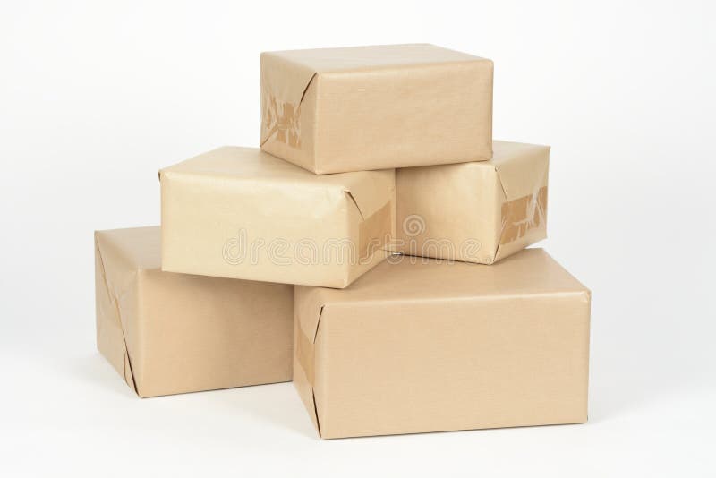 Boxes ready for shipping stock image. Image of mail - 184831391
