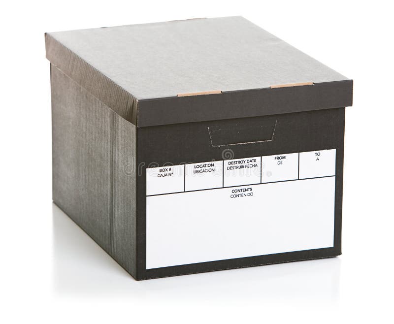Boxes: Single Filing Box stock photo. Image of supplies - 49517672