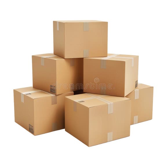 Boxes Stack for Delivery on Transparent Background - Ai Generated Stock ...