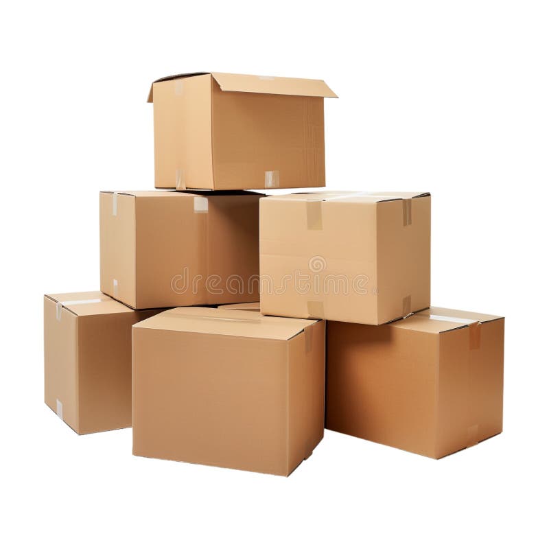 Boxes Stack for Delivery on Transparent Background - Ai Generated Stock ...