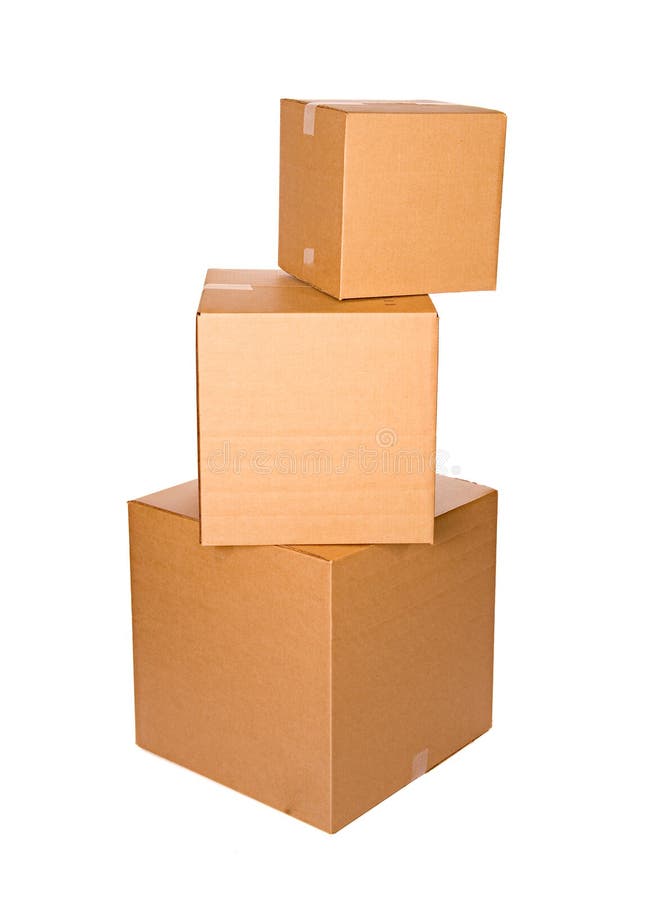 Boxes: Stack of Sealed Cardboard Boxes Stock Image - Image of copyspace ...