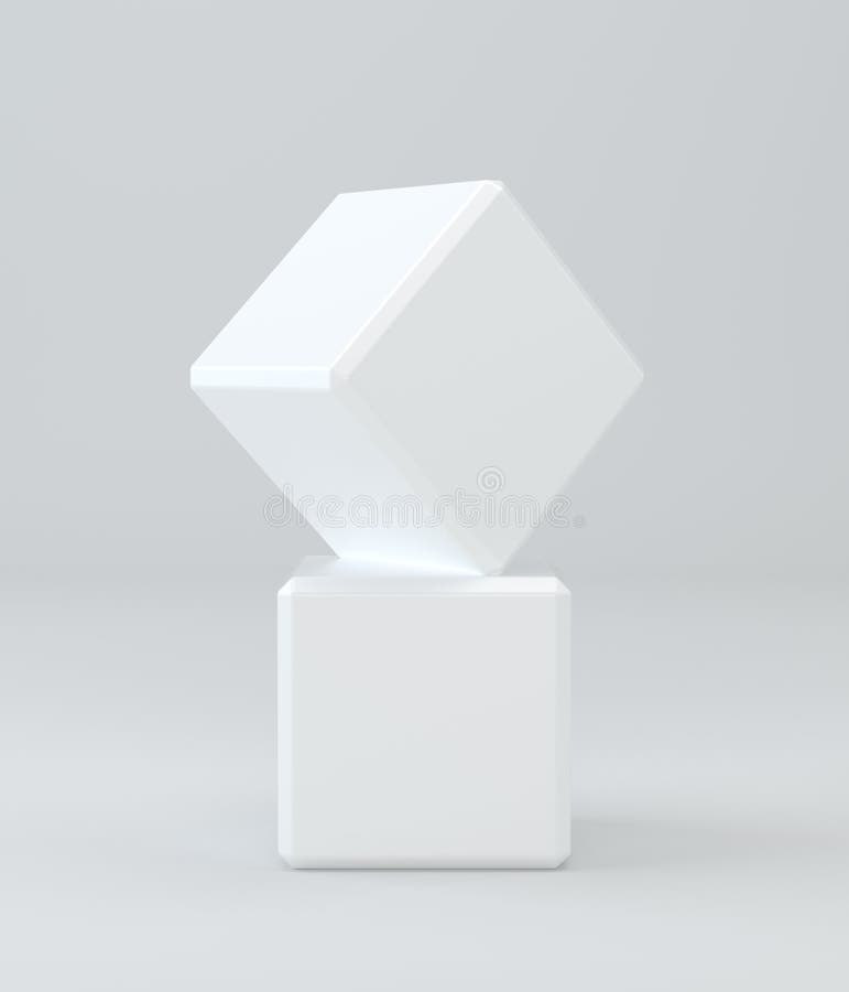 Boxes Stacked Building Concept on Background with Reflection. 3d ...