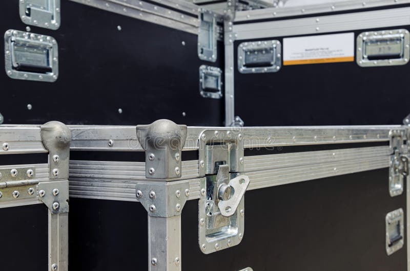Boxes Stage Equipment for a Concert Stock Photo - Image of bright ...