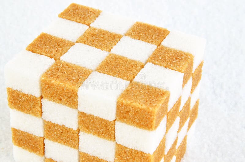 Boxes with Sugar Cubes Like Rubiks Cube Stock Image - Image of candy ...