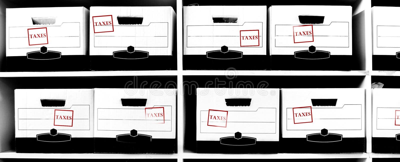 File Boxes on Shelf stock image. Image of stacked, storage - 7118831