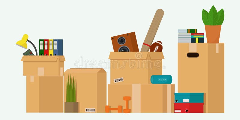 Boxes Drawing Moving Stock Illustrations – 539 Boxes Drawing Moving ...