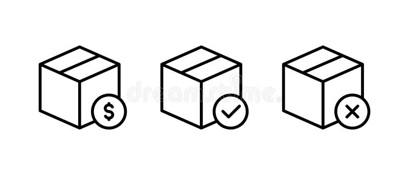 Boxes Vector Icon Set. Status Delivery Symbol Stock Vector ...