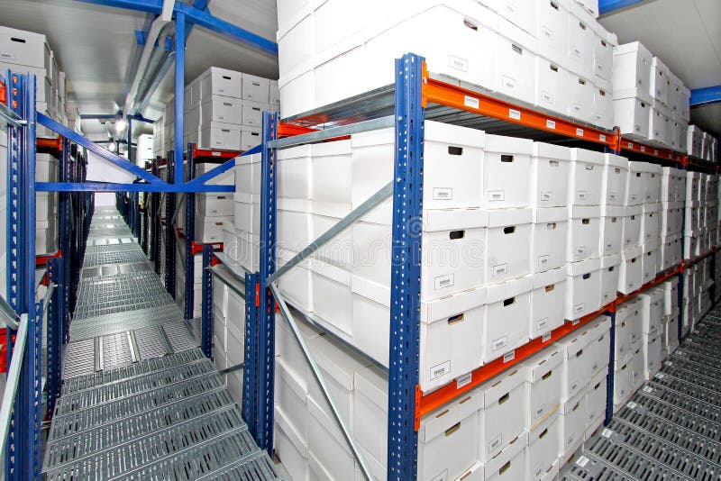Boxes warehouse stock image. Image of universal, carton - 10412135