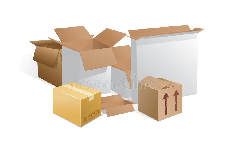Open box stock vector. Illustration of carton, parcel - 12177254