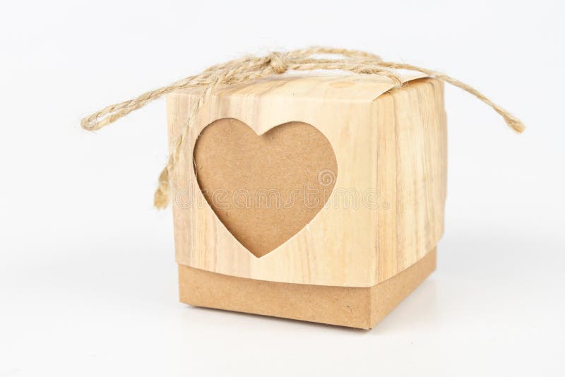 Boxes with the Word Love on a White Table. a Gift in a Box with Stock ...