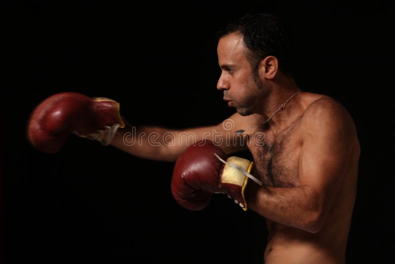 Profil De La Formation D'homme De Boxeur Image stock - Image du coup ...