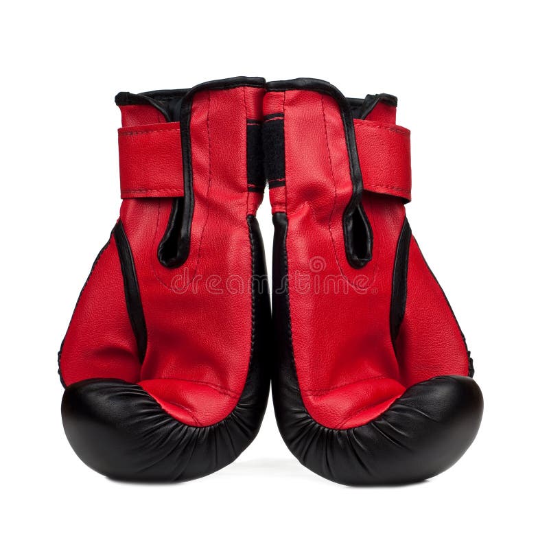 Boxhandschuhe Lokalisiert Auf Einem Weißen Hintergrund Stockfoto - Bild ...