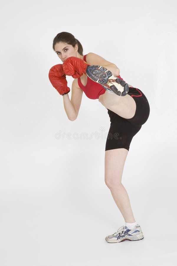 Boxing stock photo. Image of teenage, female, outdoors - 1405062