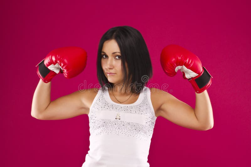 Boxing stock image. Image of cute, biceps, boxing, hair - 26030299