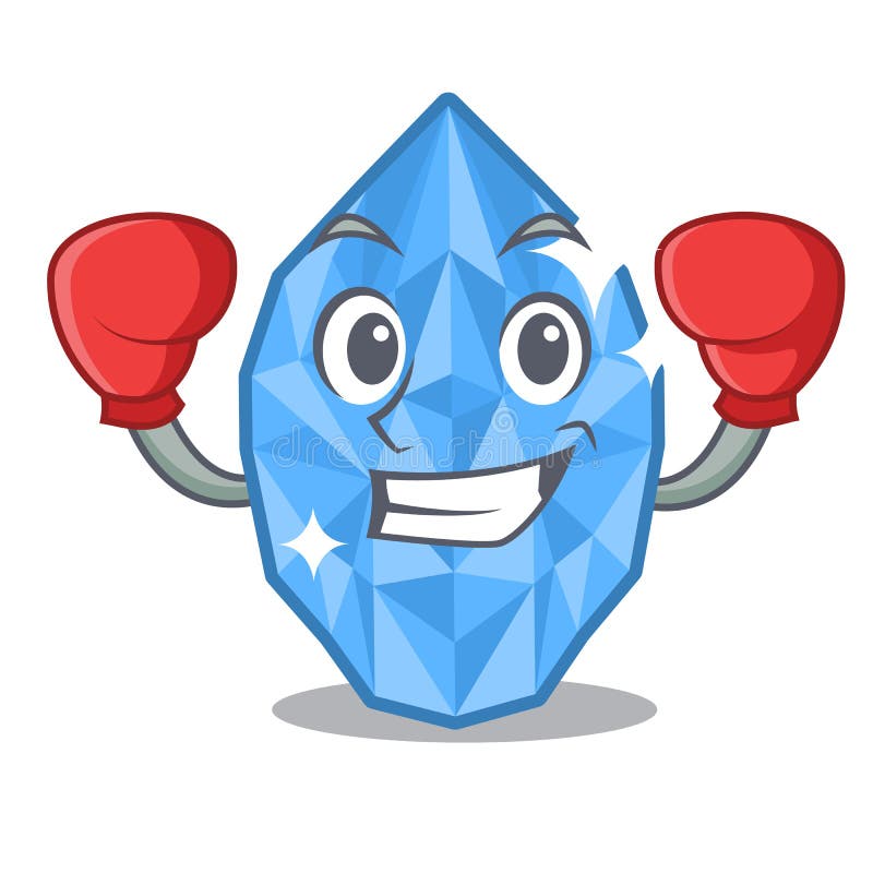 Boxing Aquamarine Gem in a Cartoon Box Stock Vector - Illustration of ...