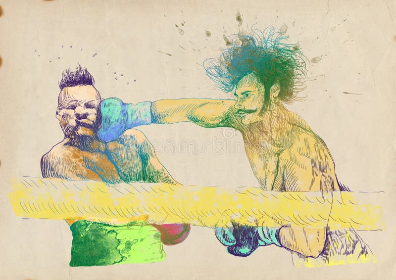 Boxing arena 1 stock illustration. Illustration of champion - 28044967