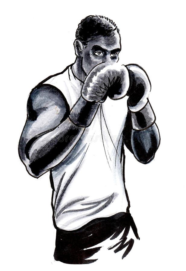 Boxing athlete stock illustration. Illustration of artwork - 172540702