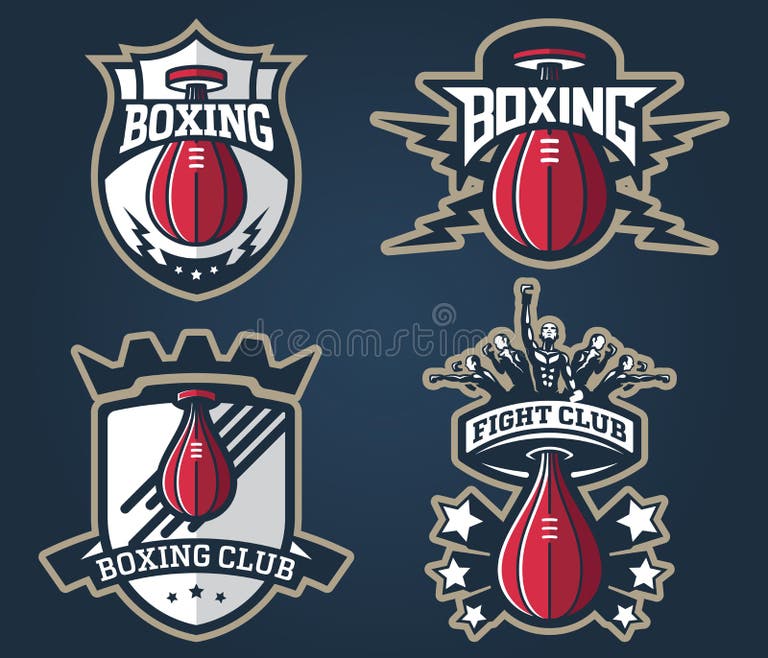Boxing badges and labels stock vector. Illustration of competition ...