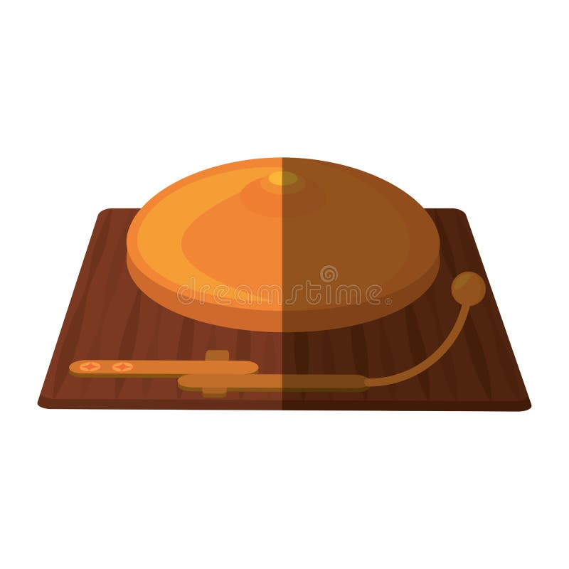 Boxing bell isolated icon stock vector. Illustration of competition ...