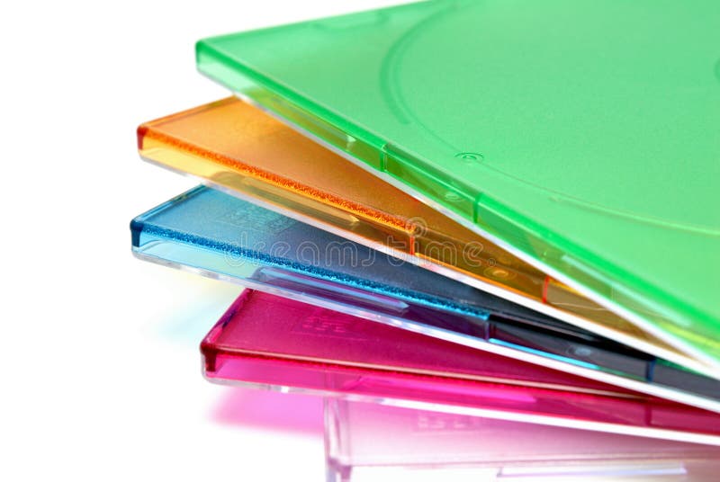 Stack of CD casings stock image. Image of electronic, white - 3081899