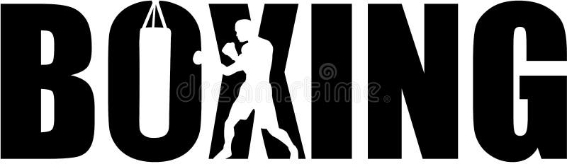 Boxing with Boxer Silhouette Stock Vector - Illustration of glove ...
