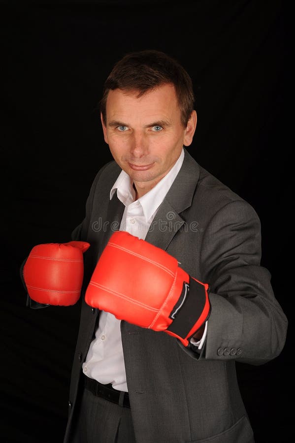 Boxing Businessman stock photo. Image of conflict, force - 8163996
