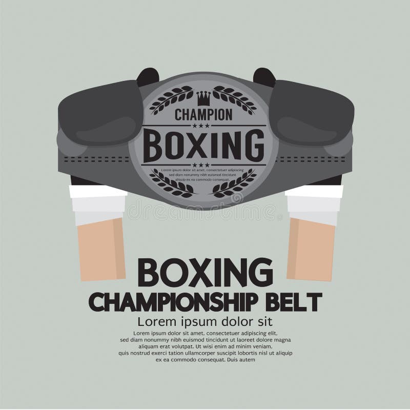 Boxing Championship Belt. stock vector. Illustration of glove - 64053735