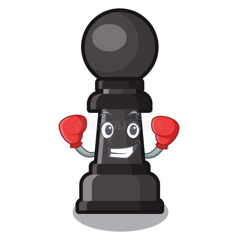 Boxing Chess Knight in the Mascot Shape Stock Vector - Illustration of ...