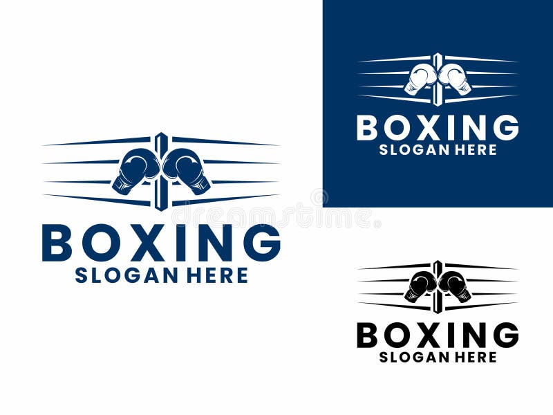 Boxing Club Logo Design Vector Template. Glove and Ring Boxing ...