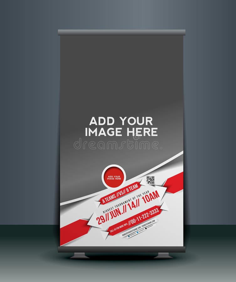 Boxing Competition Roll Up Banner Stock Vector - Illustration of ...