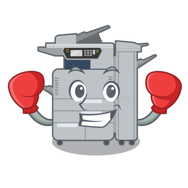 Boxing Copier Machine in the Cartoon Shape Stock Vector - Illustration ...