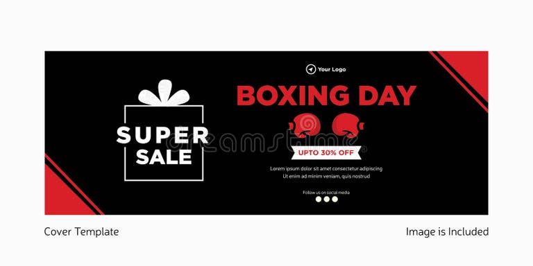 Cover Page Design of Boxing Day Super Sale Stock Vector - Illustration ...