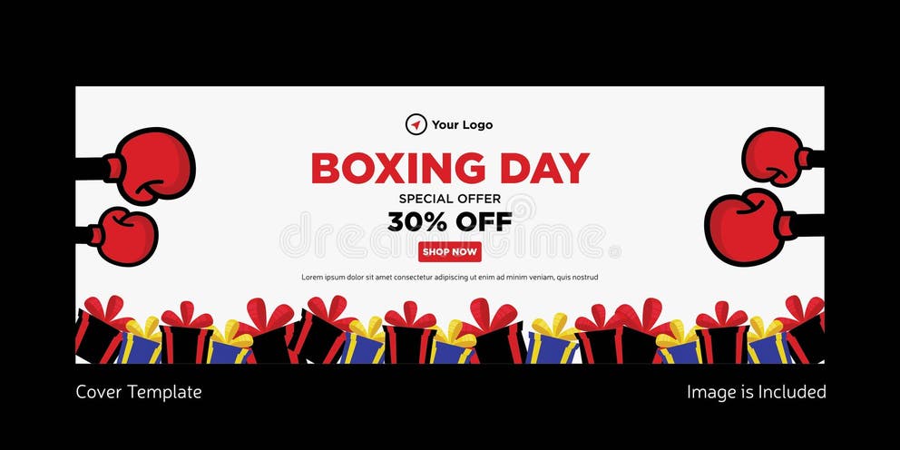 Cover Page Design of Boxing Day Special Offer Stock Vector ...