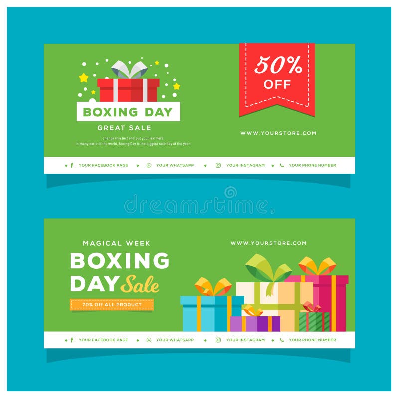 Happy Boxing Day Sale Design with Gift Boxes , Shopping Holiday Big ...