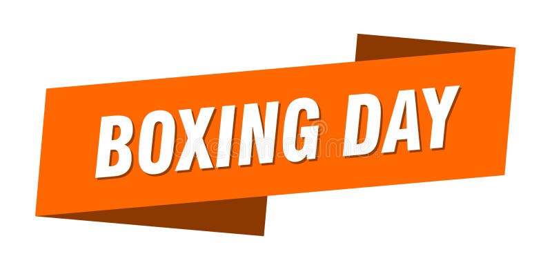 Boxing Day Banner Template. Boxing Day Ribbon Label Stock Vector ...