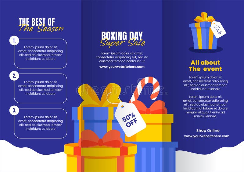 Boxing Day Hand Drawn Templates for Creative Social Media Brochure ...