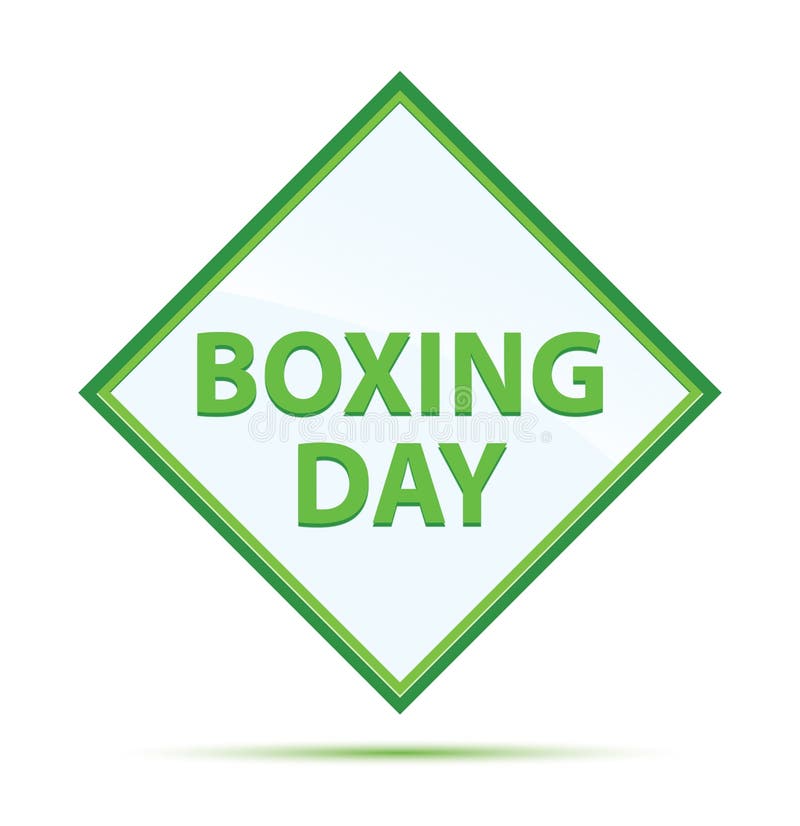 Boxing Day Modern Abstract Green Diamond Button Stock Illustration ...
