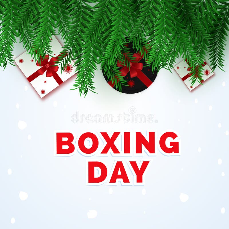 Boxing Day Poster or Flyer Design with Surprise Gift Box and Box Stock ...