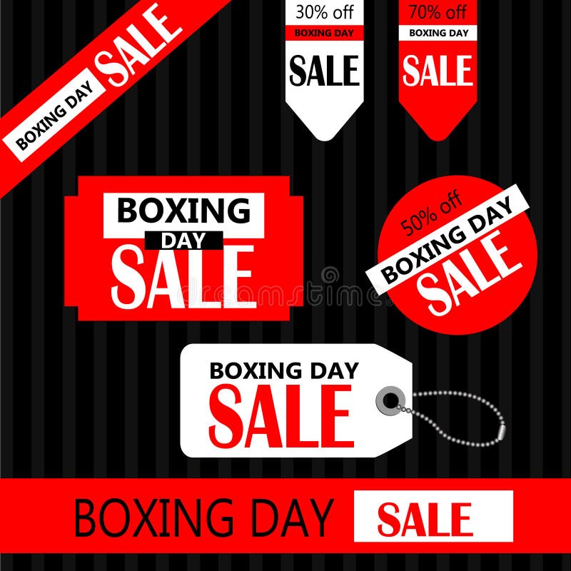 Boxing day Retail Tags stock vector. Illustration of presents - 63223337