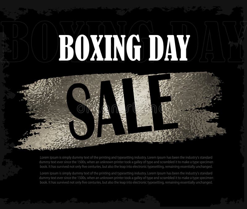 Boxing day sale banner. stock vector. Illustration of boxing - 82603519