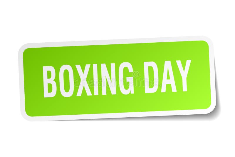 Boxing day square sticker stock vector. Illustration of badge - 94467084