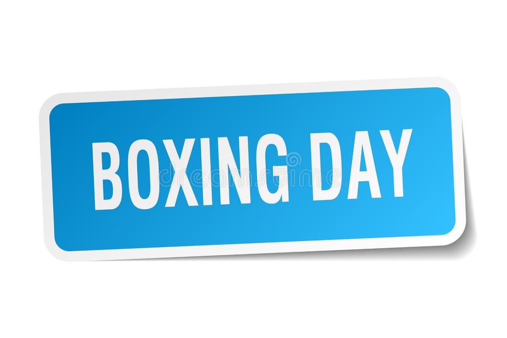 Boxing day square sticker stock vector. Illustration of boxing - 94843759